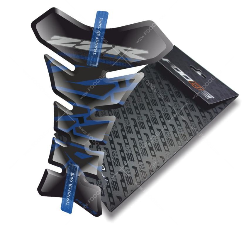 Tankpad Kawasaki ZZR 250 600 1100 1200 1400 1600 T1 black blue sticker
