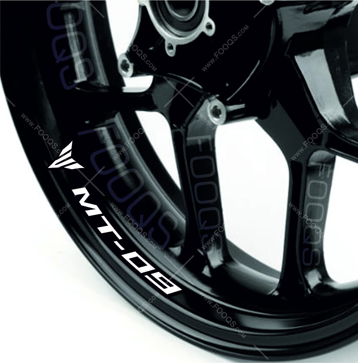 Naklejki na felgi F1 Yamaha MT-09 red Fooqs.com