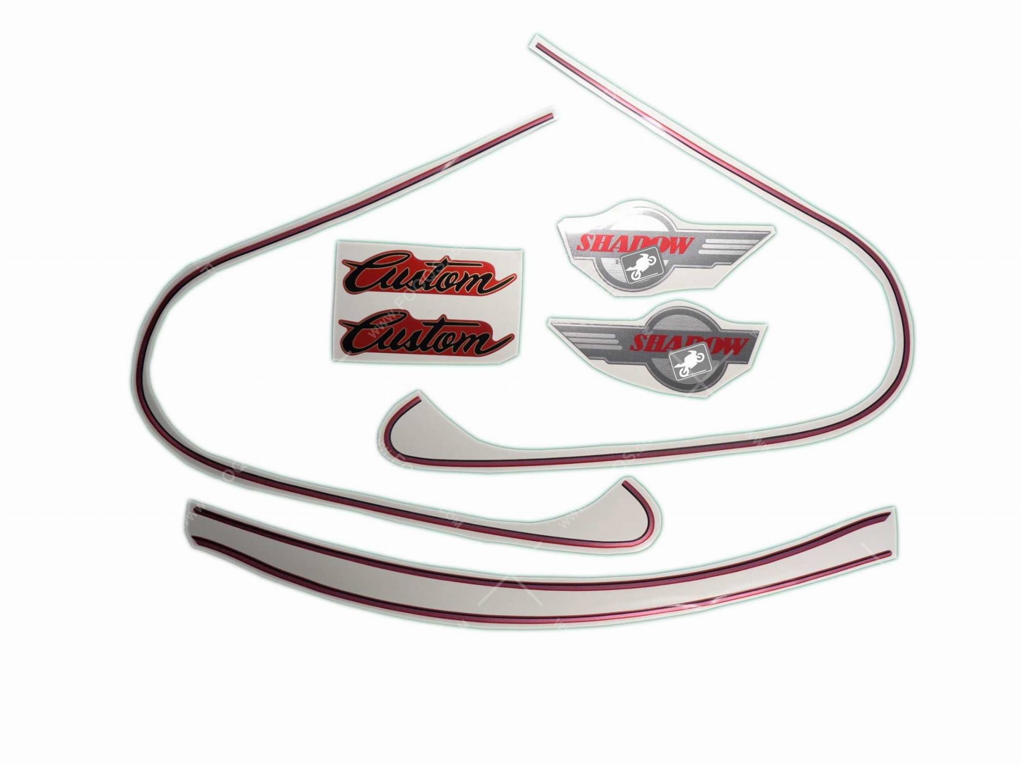 Honda Shadow VT 600 1993 red fooqs naklejki motor sticker adhesivos ...
