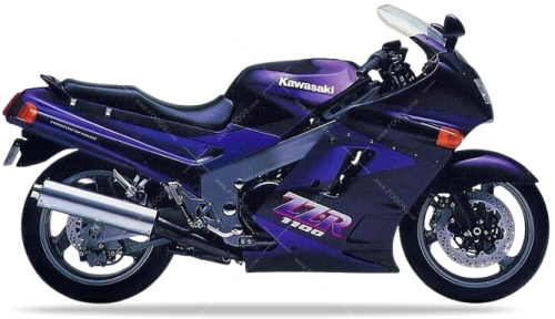 Kawasaki ZZR 1100 1990 1991 Violet fooqs naklejki stickers decals ...