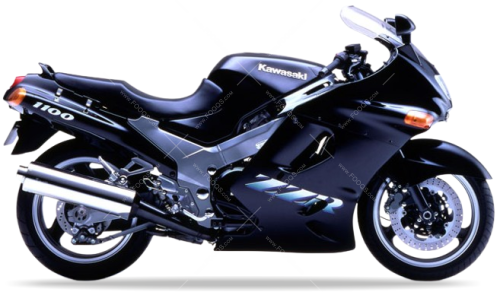 Kawasaki ZZR 1100 1996 1997 Dark Green fooqs naklejki stickers decals ...