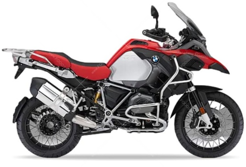 BMW R 1200 GS Adventure 2017 - 2018 red YNA5 naklejki Fooqs.com